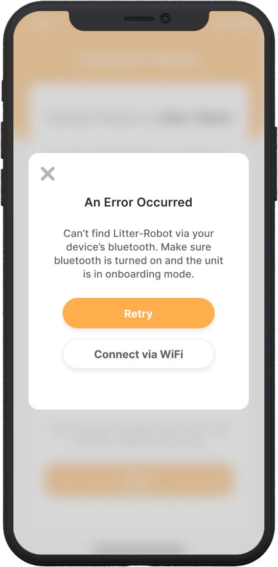Onboarding the Litter Robot to the Whisker App